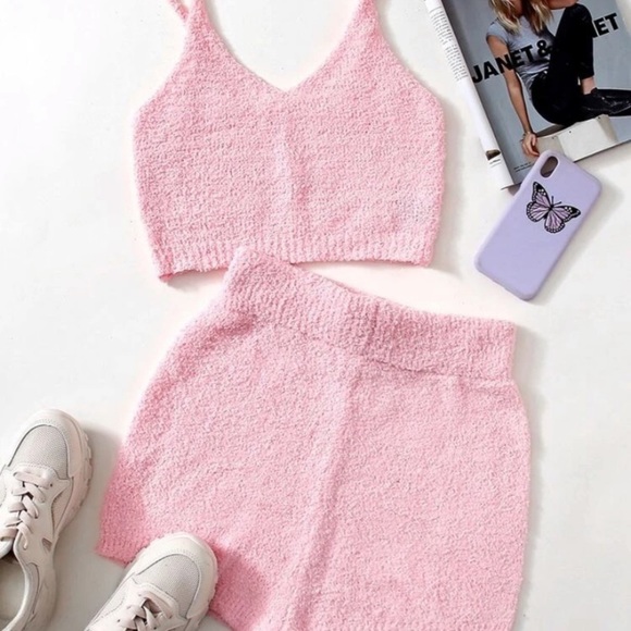 Shorts | Fuzzy Short And Tank Set | Poshmark